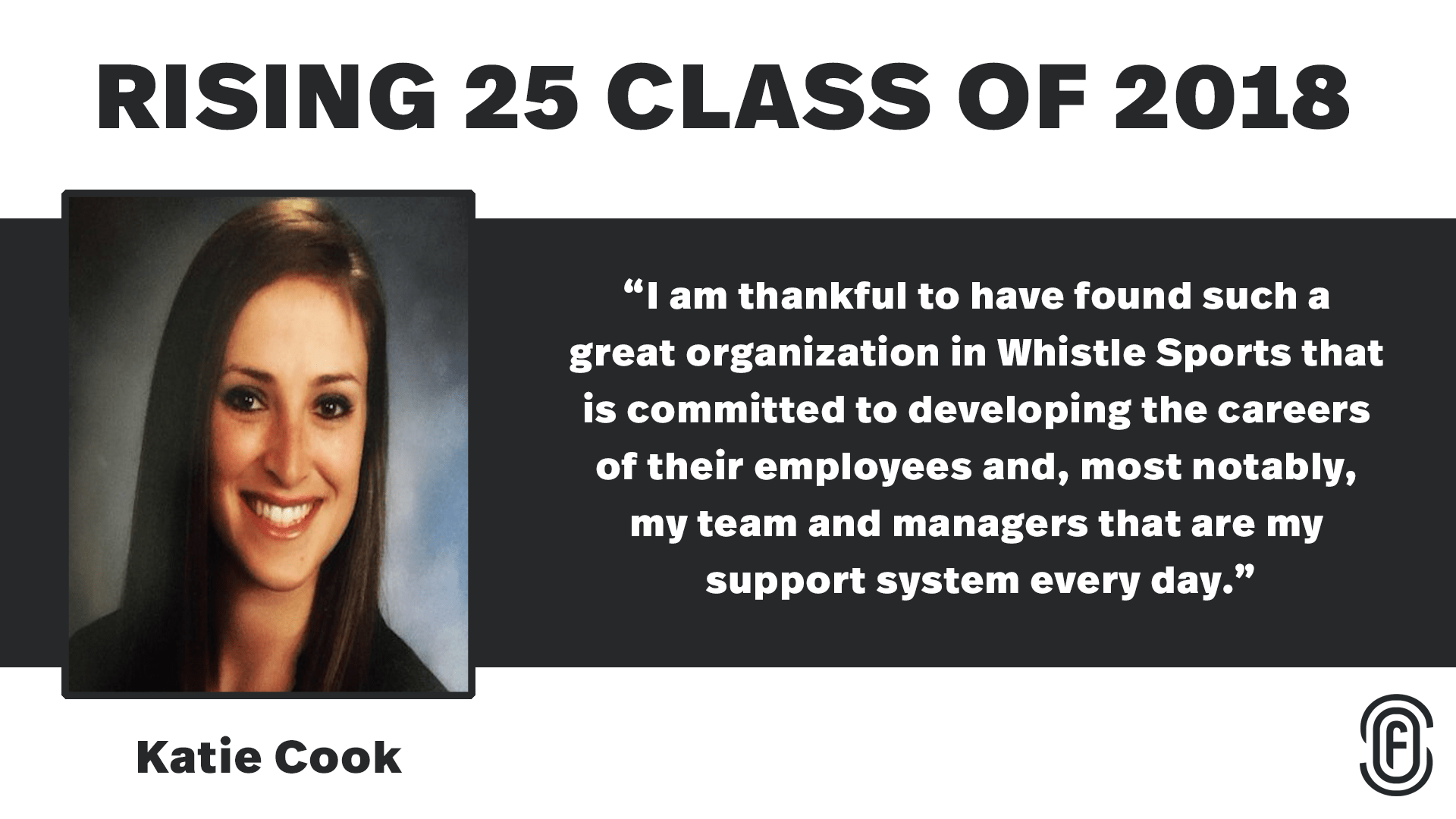 Meet the Rising 25 Class of 2018: Katie Cook - Front Office Sports