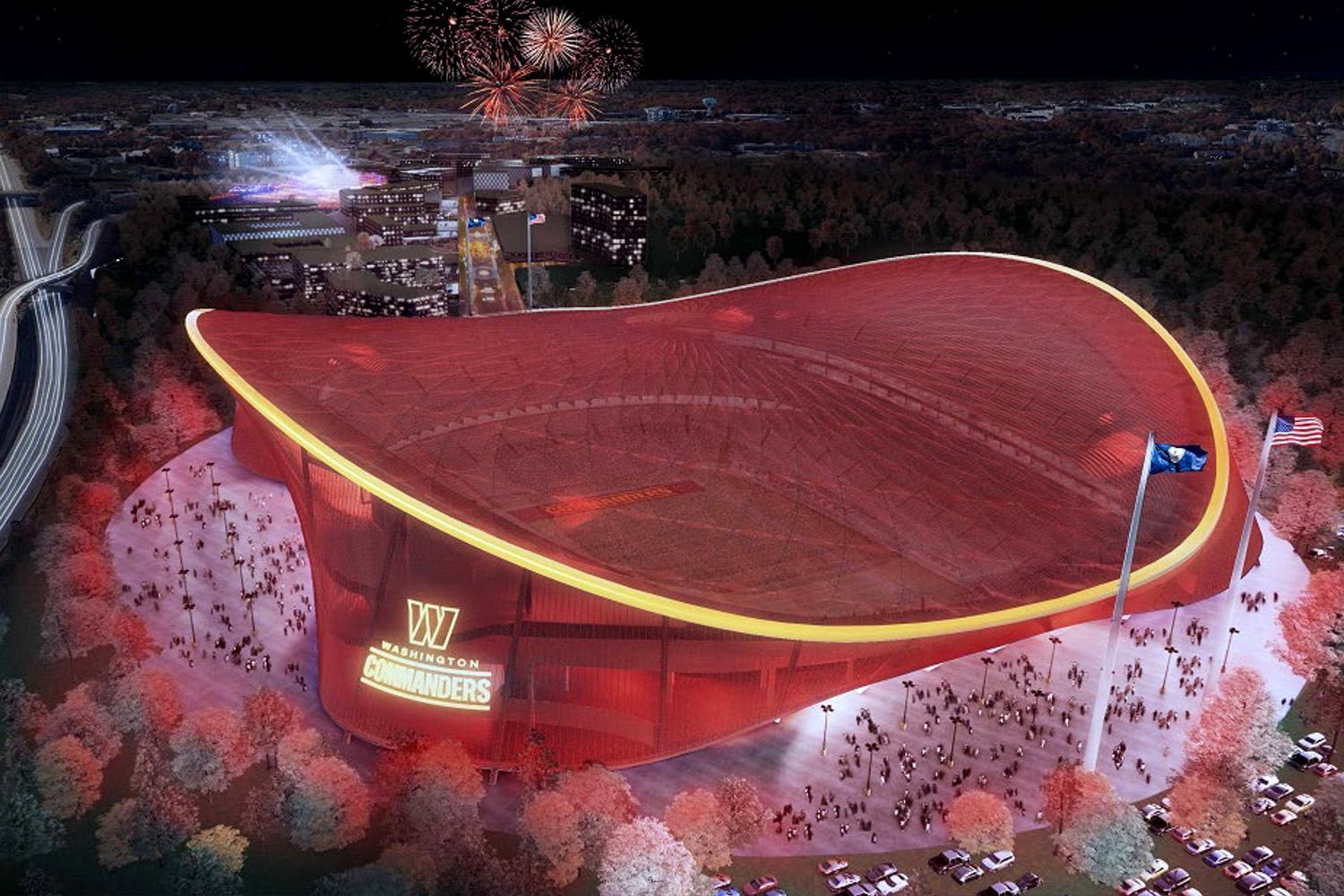 Commanders’ $3B Plan Includes Color-Changing Stadium