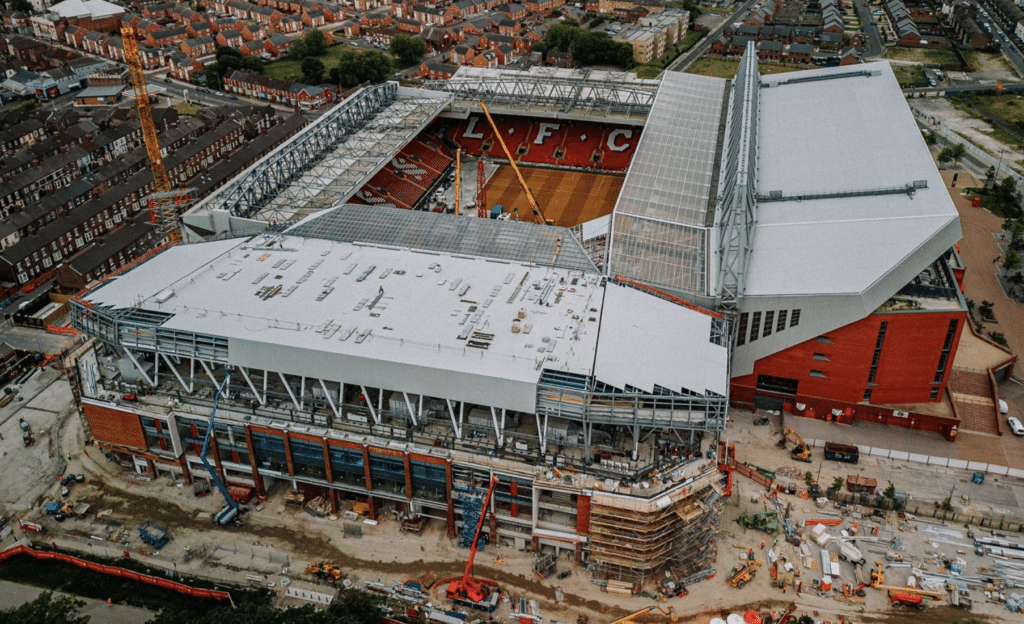Liverpool’s Anfield Road Stand Project Hits Major Milestone