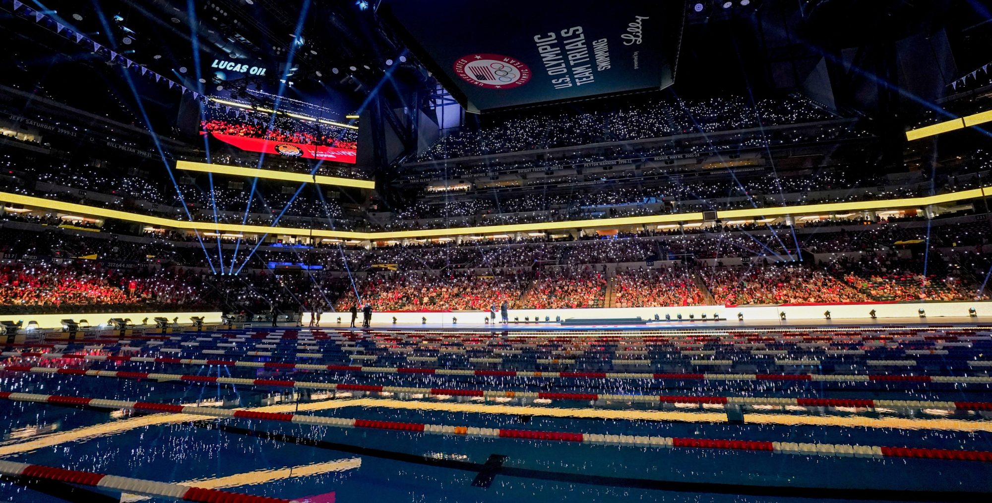 How an NFL Stadium Turned Into a Record-Setting Swimming Venue