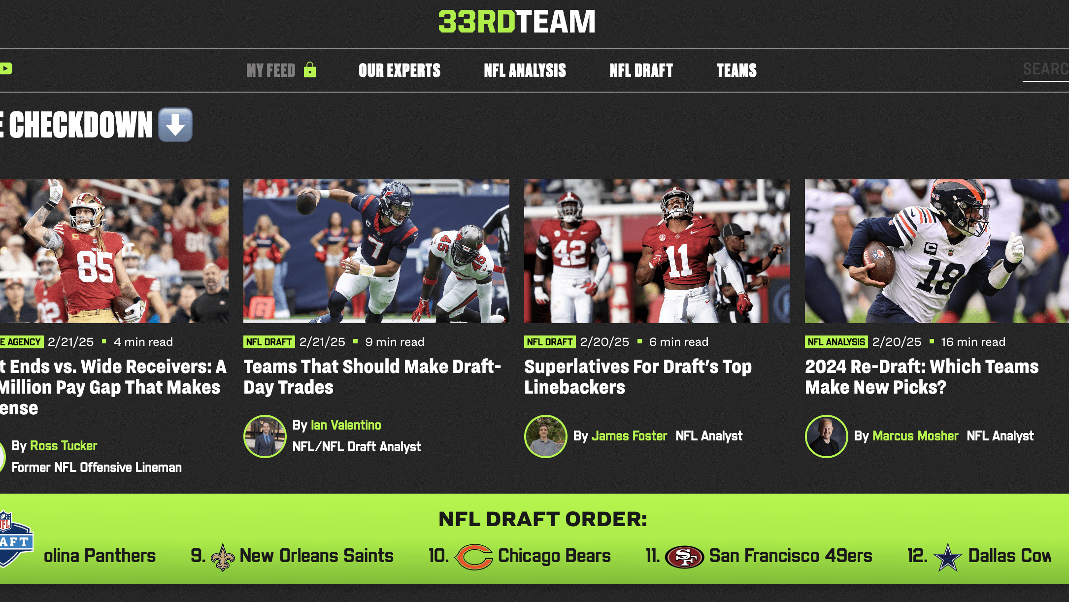 33rd Team Cuts Site Staff; Focusing on NFL Consulting, Tech