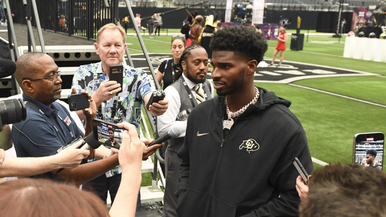 Sanders Buzz Highlights QB Conversations at NFL Combine