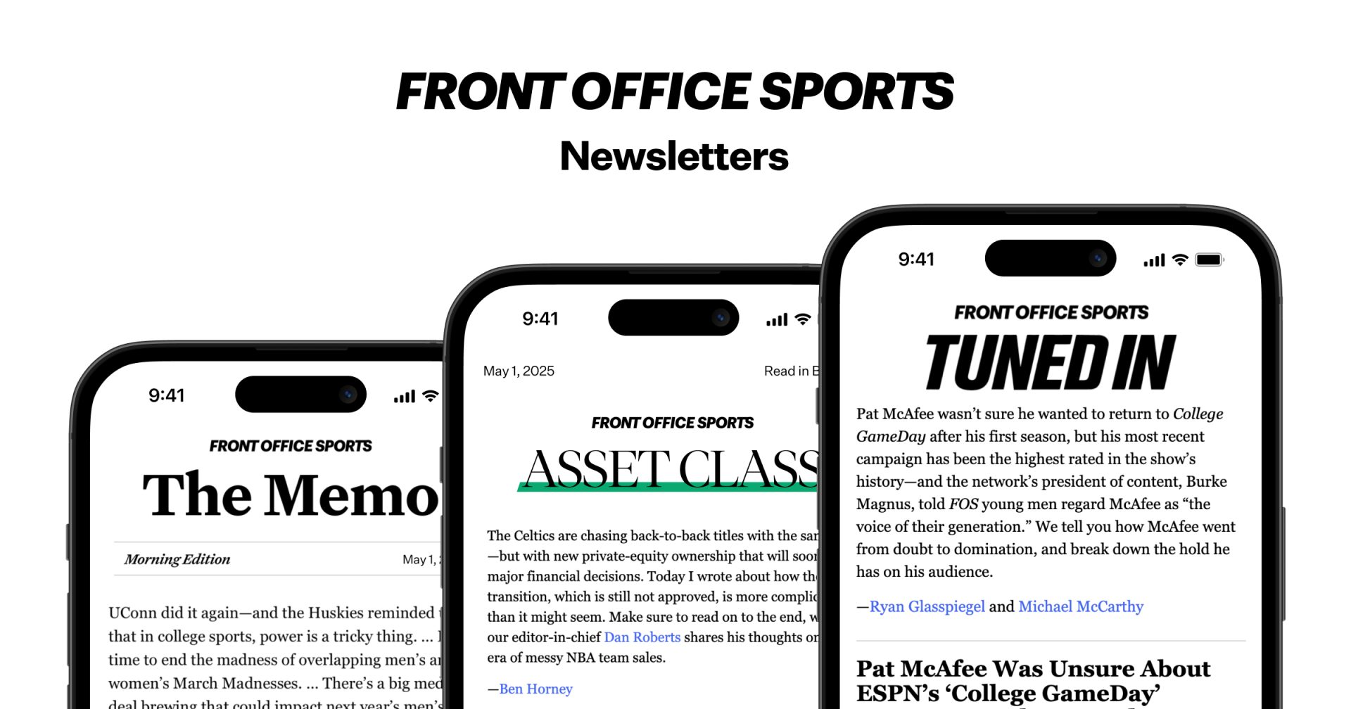 Newsletters Apple News Ads | Front Office Sports