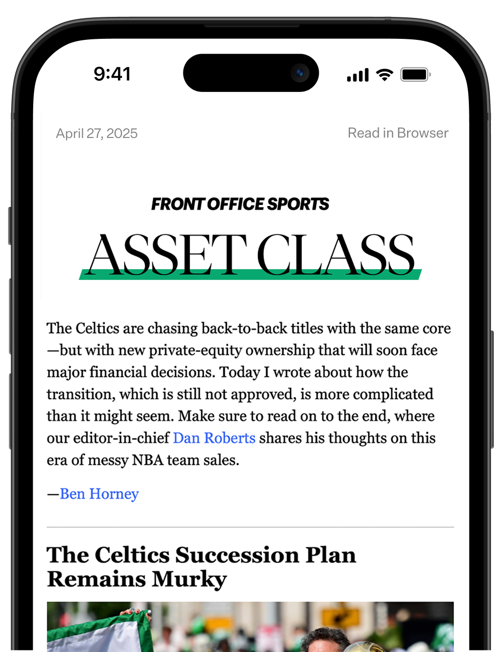 Asset Class Front Office Sports